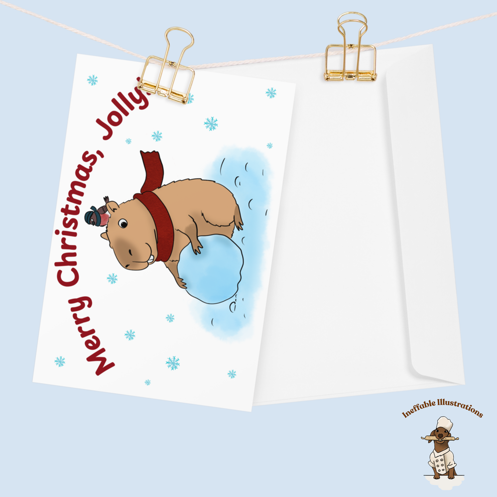 Personalized Capybara Christmas Gift Set - Jolly with Snowball Winter Bundle – Ineffable ...