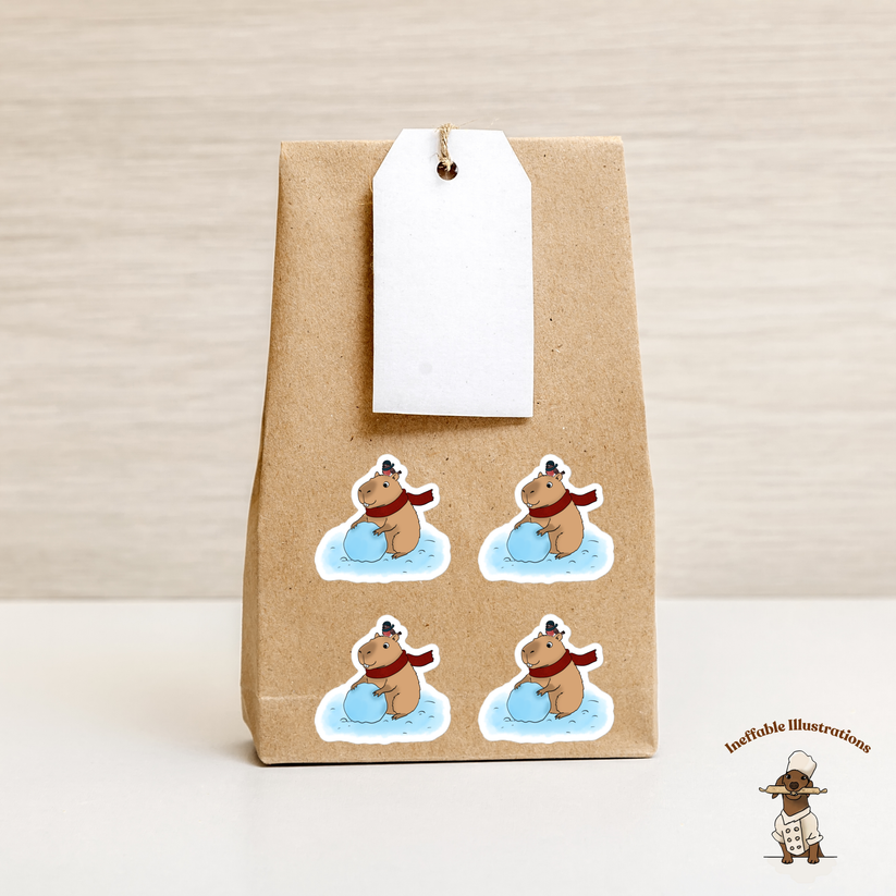 Personalized Capybara Christmas Gift Set - Jolly with Snowball Winter Bundle – Ineffable ...